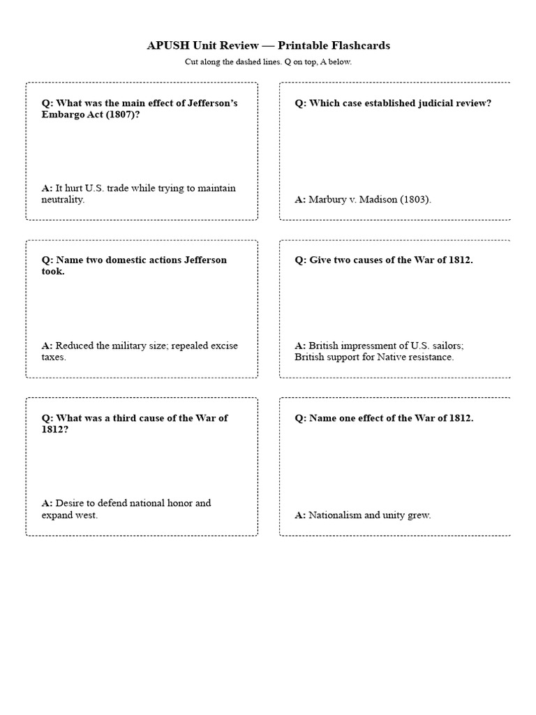 APUSH Unit Review Flashcards | PDF | Culture Of The United States ...