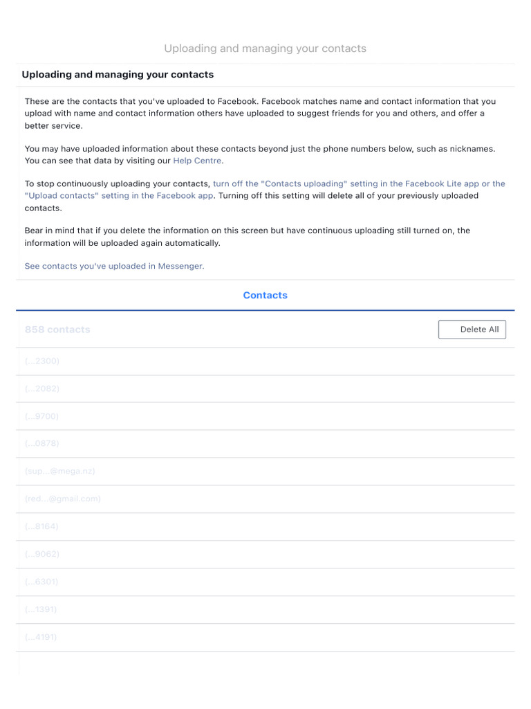 Manage Your Facebook Contacts Efficiently | PDF | Facebook