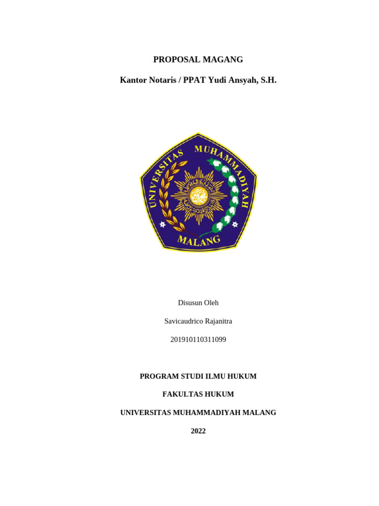 PROPOSAL MAGANG | PDF