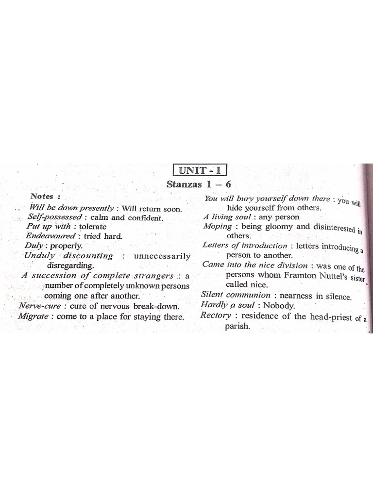 Glossary of The Open Window' | PDF