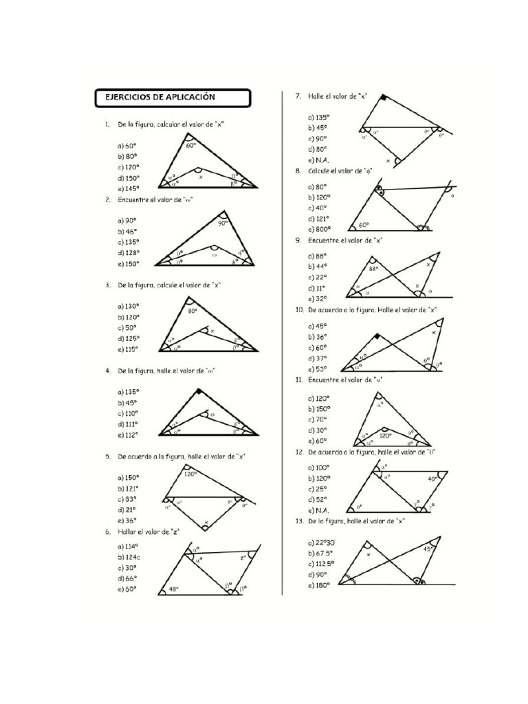 Ejercicios Líneas Notables en El Triángulo | PDF