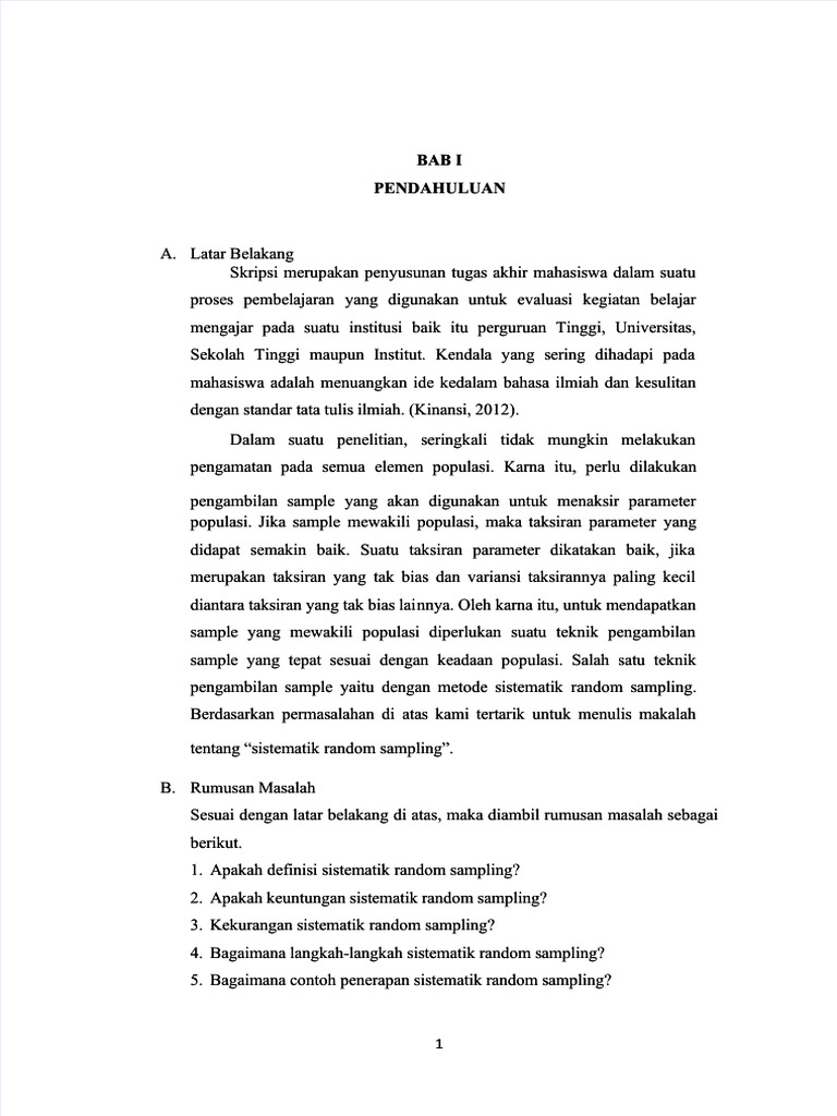 PDF 3 Tugas Makalah Sistematik Random Sampling Compress | PDF