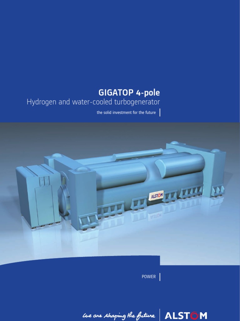 Gigatop 4 Pole Hydrogen and Water Cooled Turbogenerator | PDF | Power ...