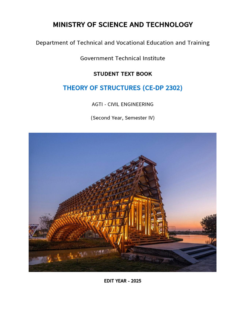 Theory of Structures Textbook 2025 | PDF | Buckling | Truss