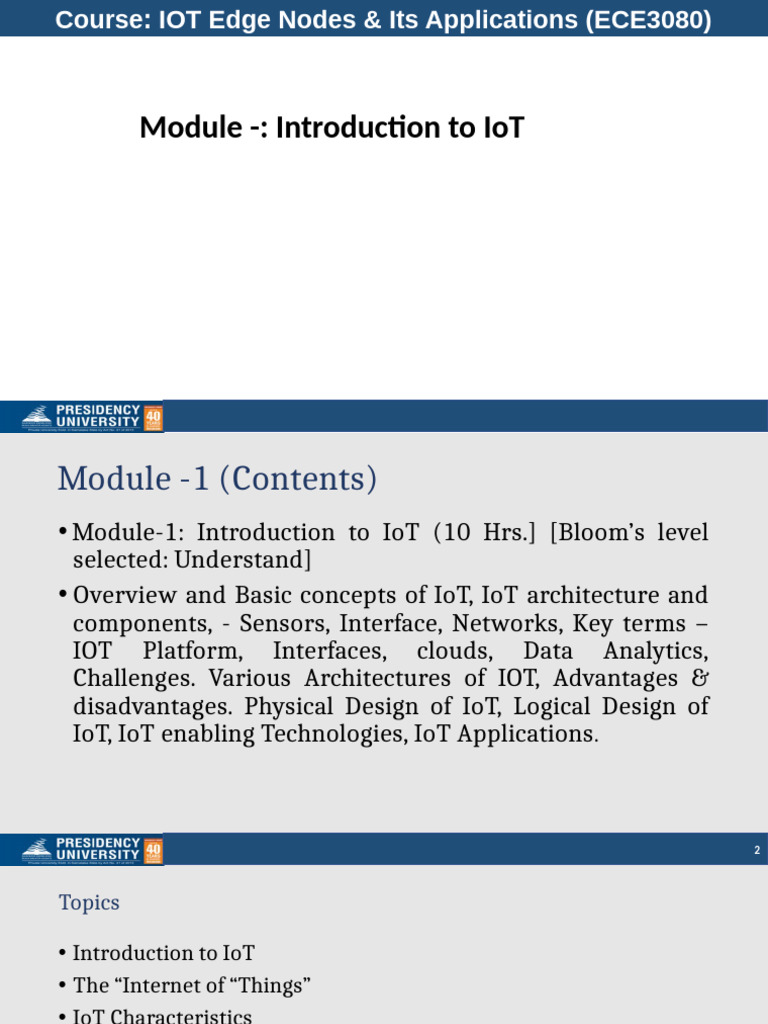 IOT Edge Nodes and Its Applications - ECE3080 - Module1-1 | PDF ...