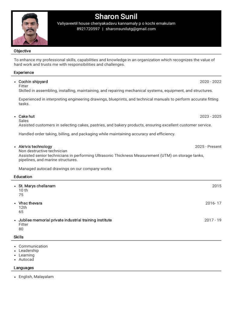 Sharon CV | PDF