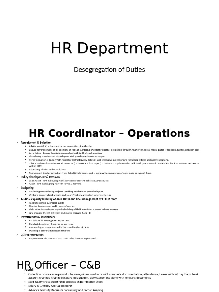 HR Operations and Recruitment Overview | PDF | Human Resource ...