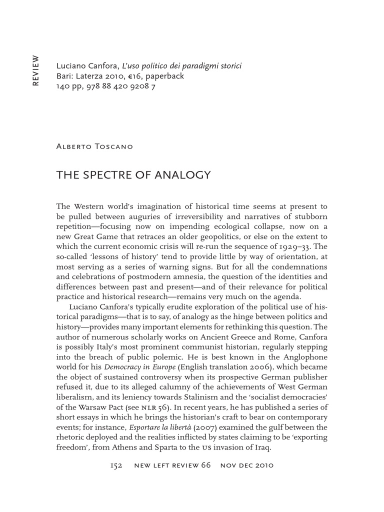 Alberto Toscano, The Spectre of Analogy | PDF | Analogy | Leon Trotsky