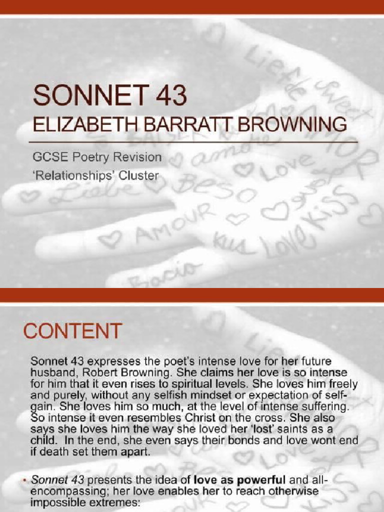 Sonnet 43 How Do I Love Thee | PDF