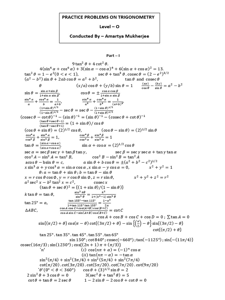 Trigonometry (O Level) | PDF | Trigonometry | Triangle Geometry
