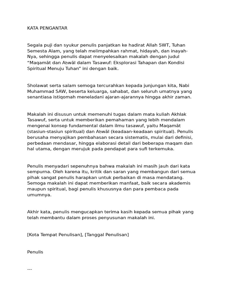 Maqomat Dan Ahwal | PDF