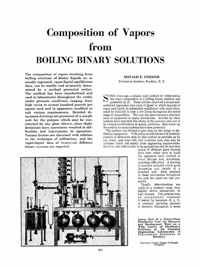 Oth Mer 1943 | PDF | Distillation | Liquids
