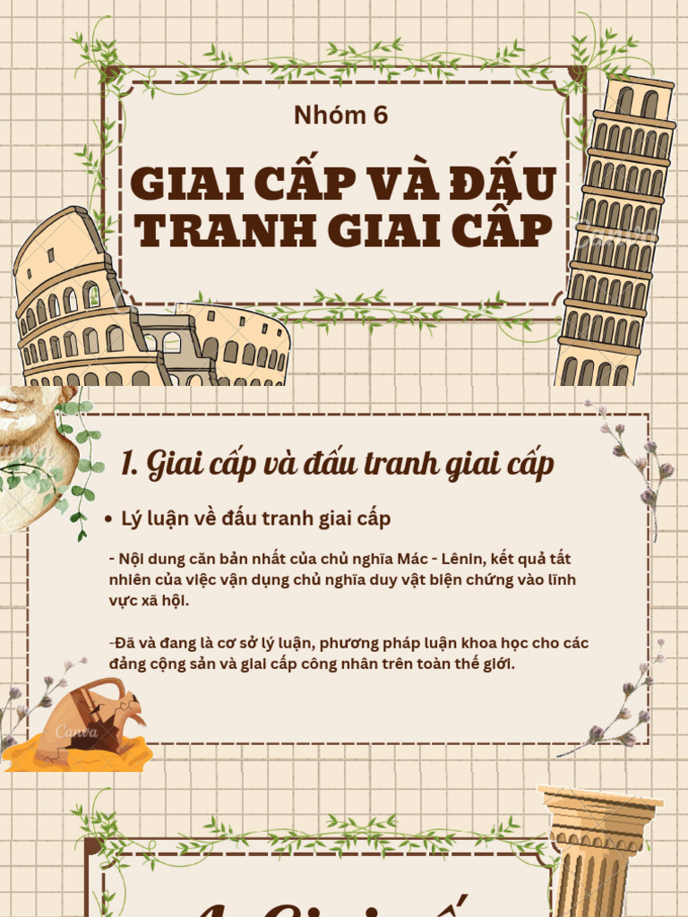 NHÓM 6 - GIAI CẤP VÀ ĐẤU TRANH GIAI CẤP-đã nén | PDF