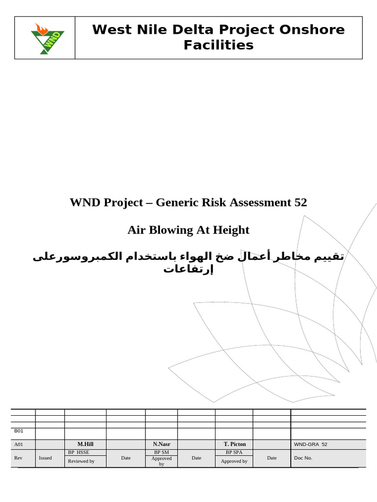 Air Blowing Risk Assessment WND Project | PDF | Risk