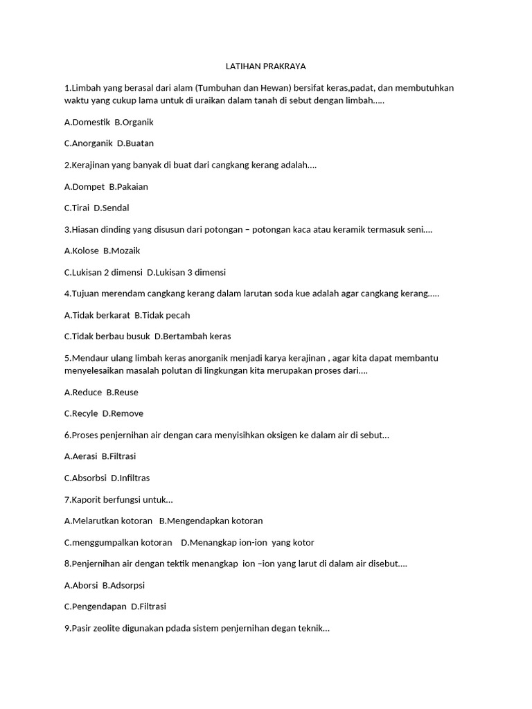 Latihan Prakraya Mikha | PDF