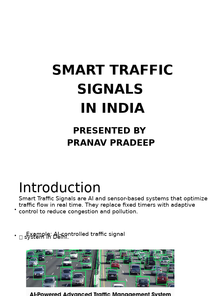 Smart - Traffic - Signals - India - Seminar - Presentation - PPTX ...