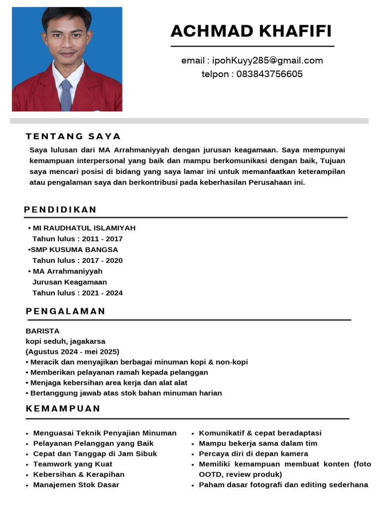 CV Afif PDF | PDF