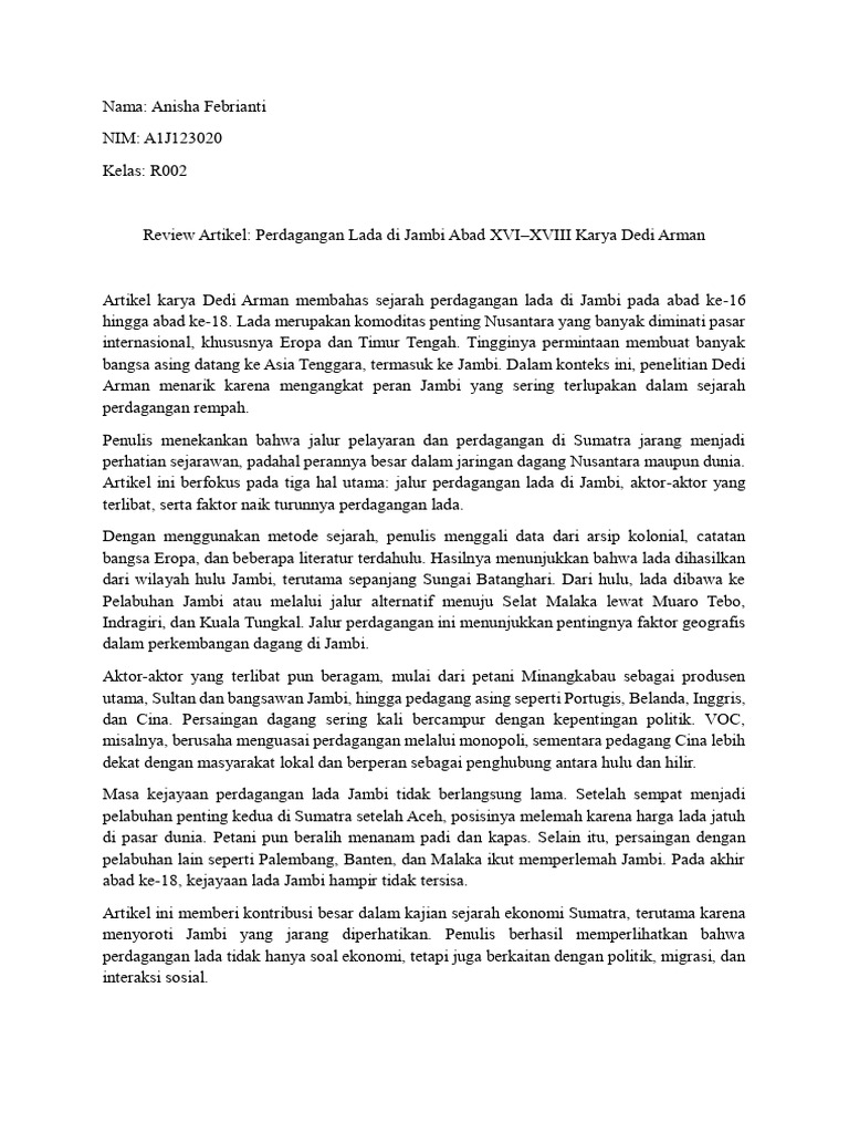 Anisha Febrianti_Review Artikel 1 (1) | PDF
