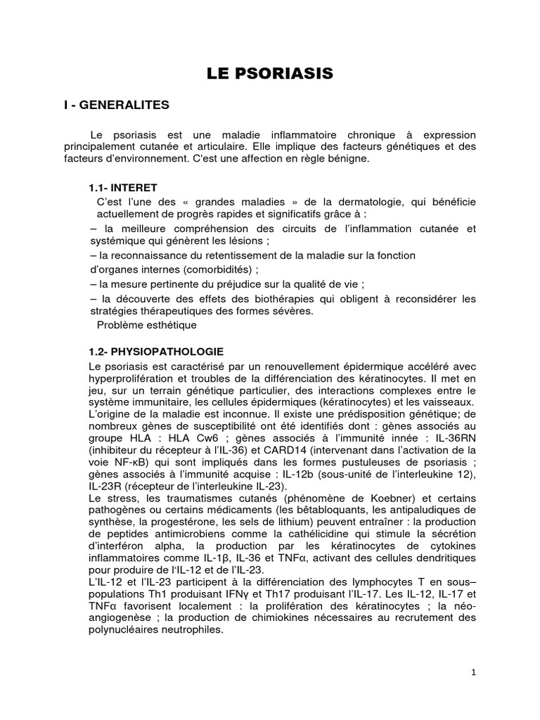 Comprendre le psoriasis : causes et symptômes | PDF | Psoriasis ...