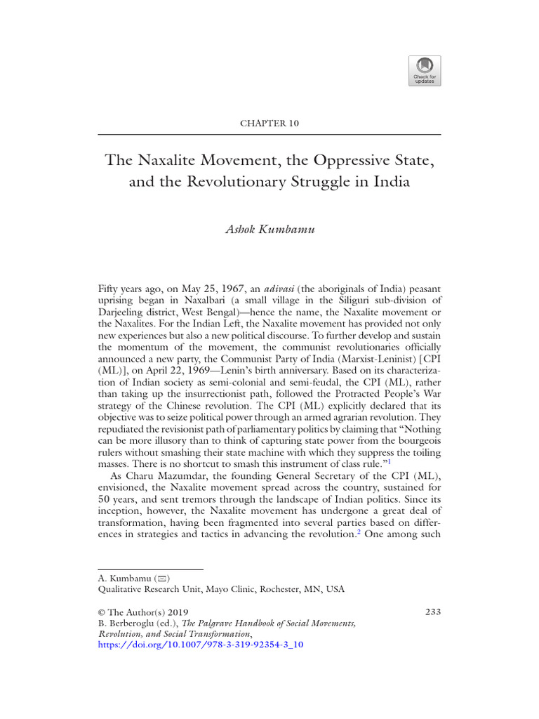 The Naxalite Movement | PDF | Maoism