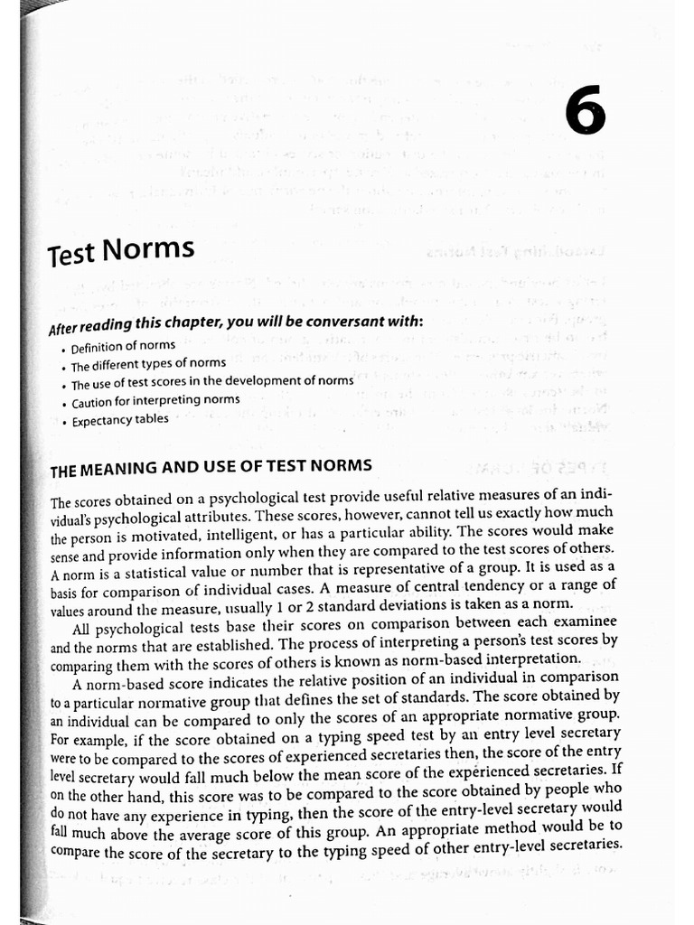 Unit II - Norms | PDF