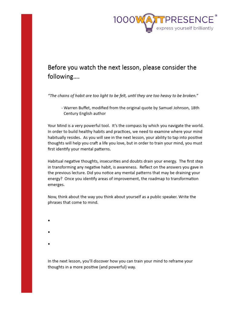 Your Mind Exercises Revised | PDF