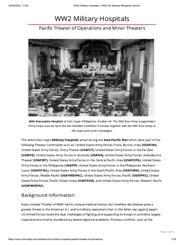 WW2 Military Hospitals in the Pacific | PDF | Military | Military Units ...
