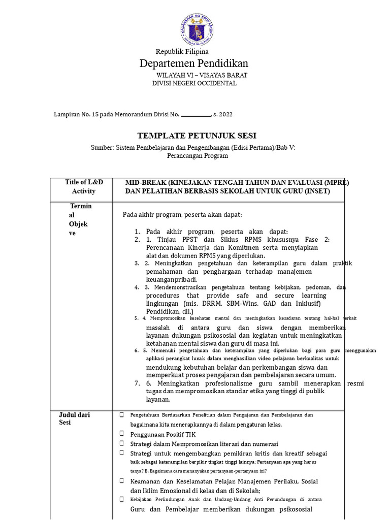 Panduan Sesion Dan Alur Sesi Pdf