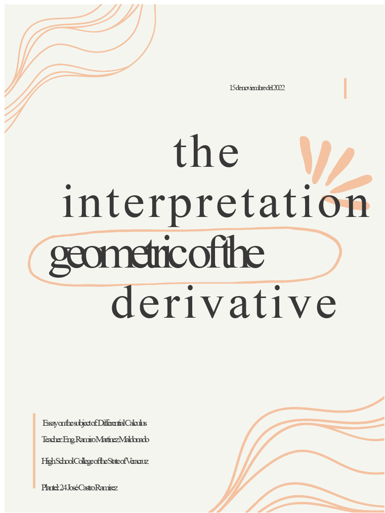 The Geometric Interpretation of The Derivative | PDF | Derivative ...