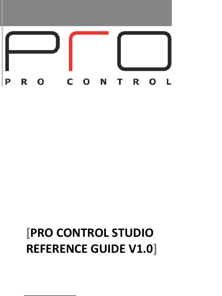 Pro Control Remote Manual | PDF | Usb | Graphical User Interfaces