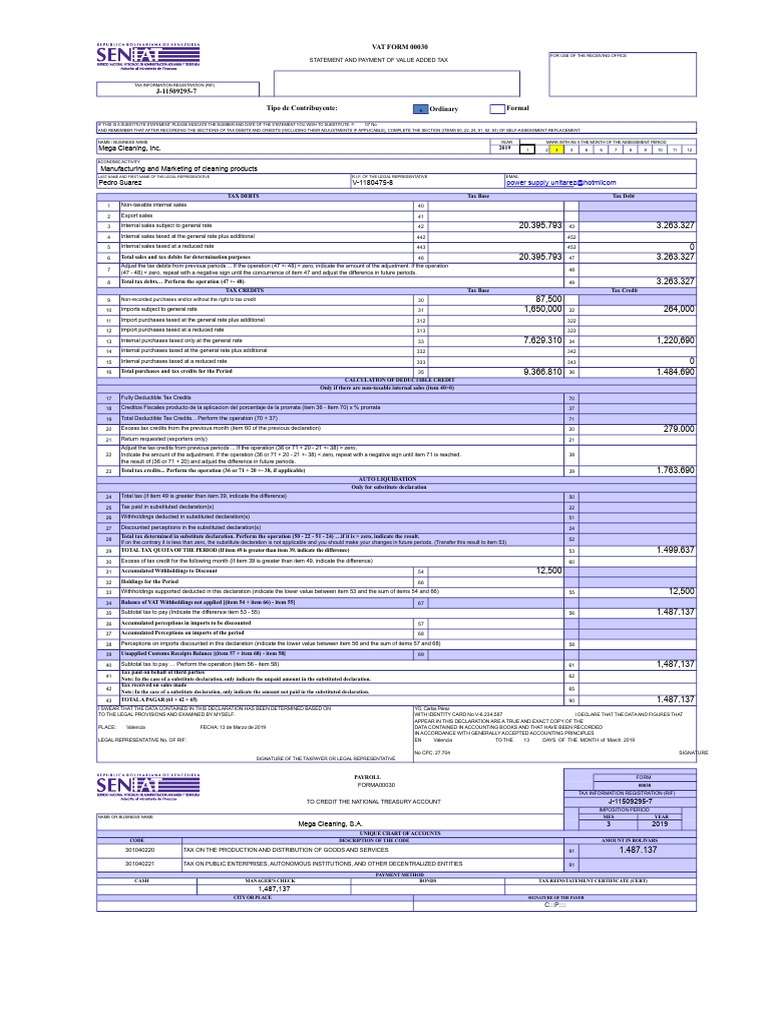 VAT Form 00030 Submission Guide | PDF | Value Added Tax | Taxes
