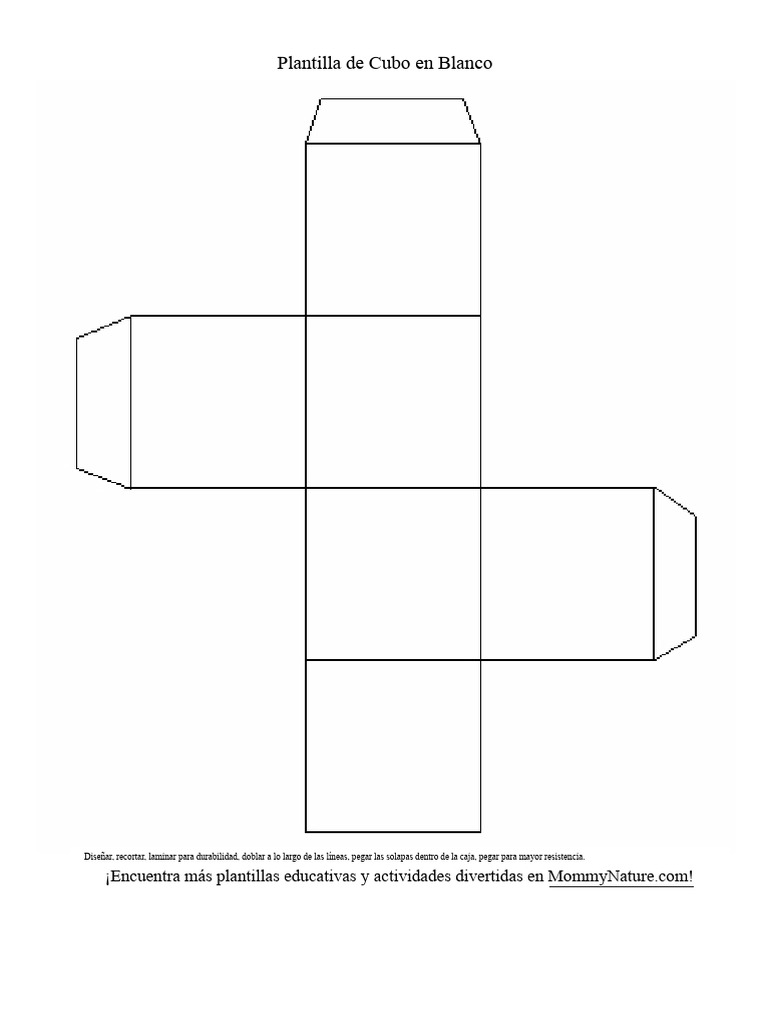 Plantilla de Cubo de Papel Plegable PDF | PDF