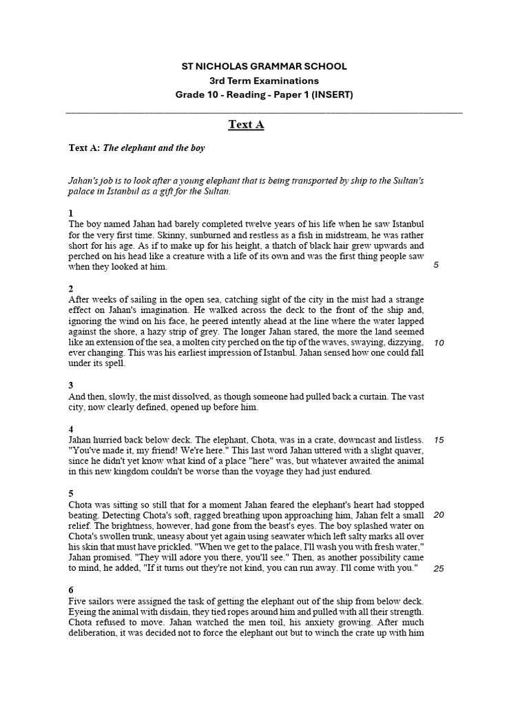 Insert G10 P1 Reading | PDF | Zoo | Zoology