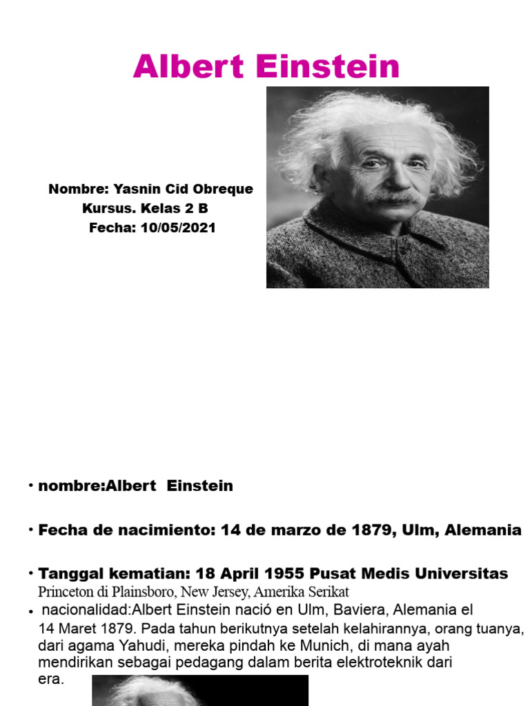 Poster Albert Einstein Fisika 5 | PDF