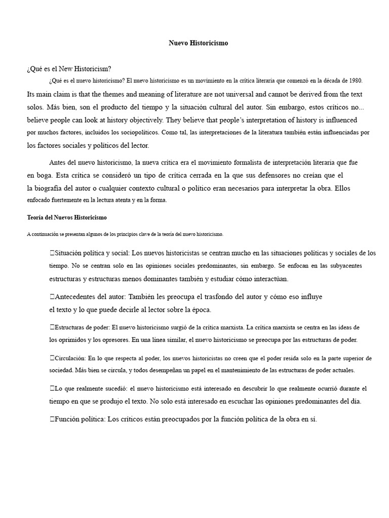 Introducción al Nuevo Historicismo | PDF | Michel Foucault | marxismo