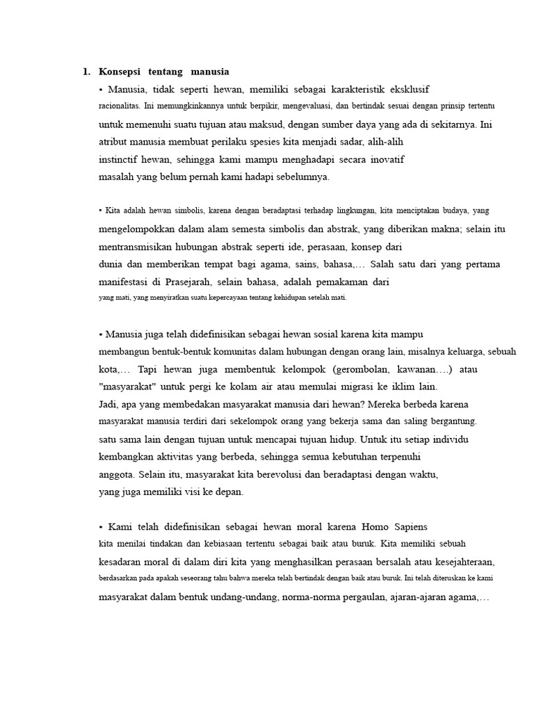 Konsepsi Manusia dan Filosofi Pendidikan | PDF