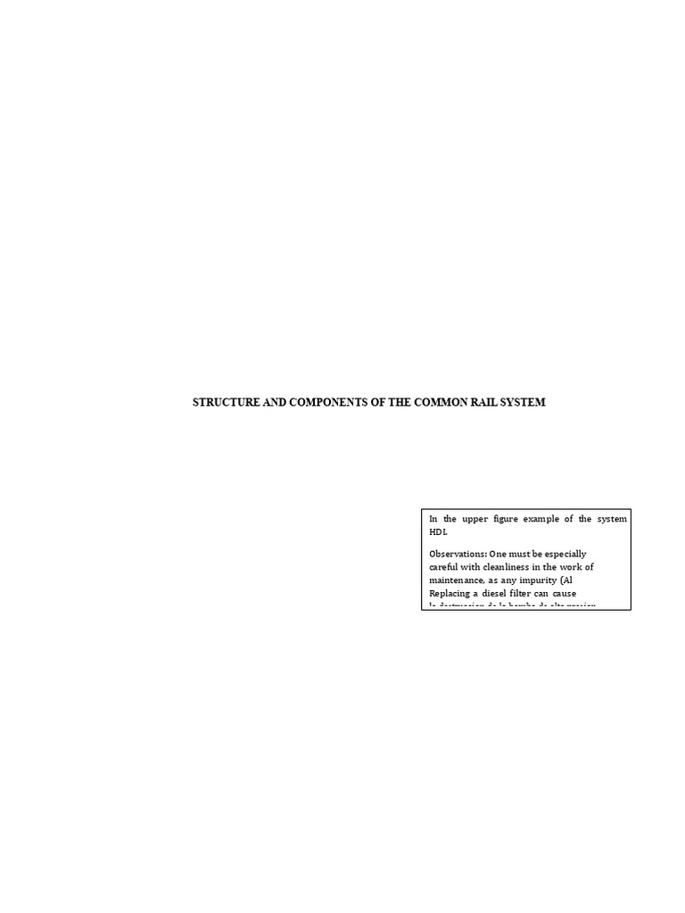 Common Rail System Components Explained | PDF | Fuel Injection | Throttle