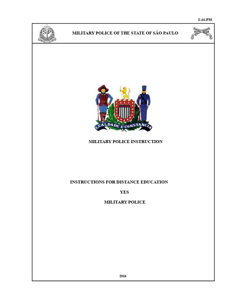 I-44-PM - Instructions For Distance Learning of The Military Police ...