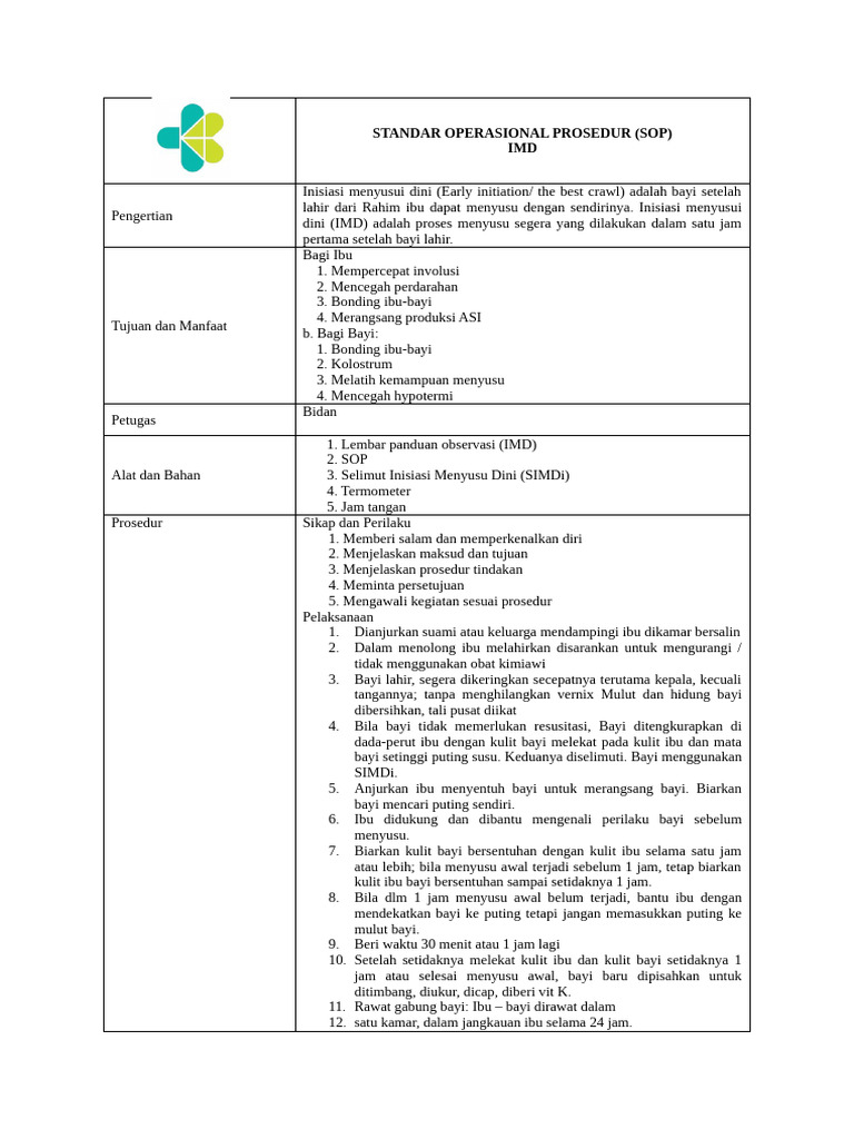 Sop Imd | PDF
