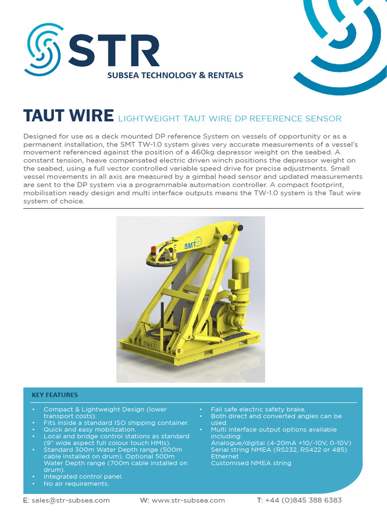 Lightweight Taut Wire DP Reference Sensor | PDF | Electrical Engineering