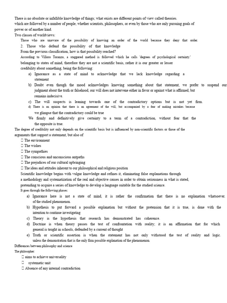 Summary of Unit One Philosophy of Law | PDF | Knowledge | Epistemology