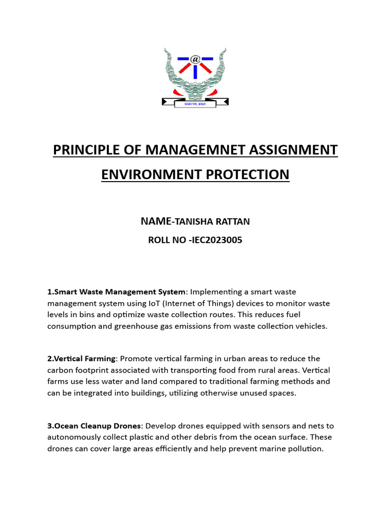 Pom Assignment Iec2023005 | PDF | Environmental Technology | Waste
