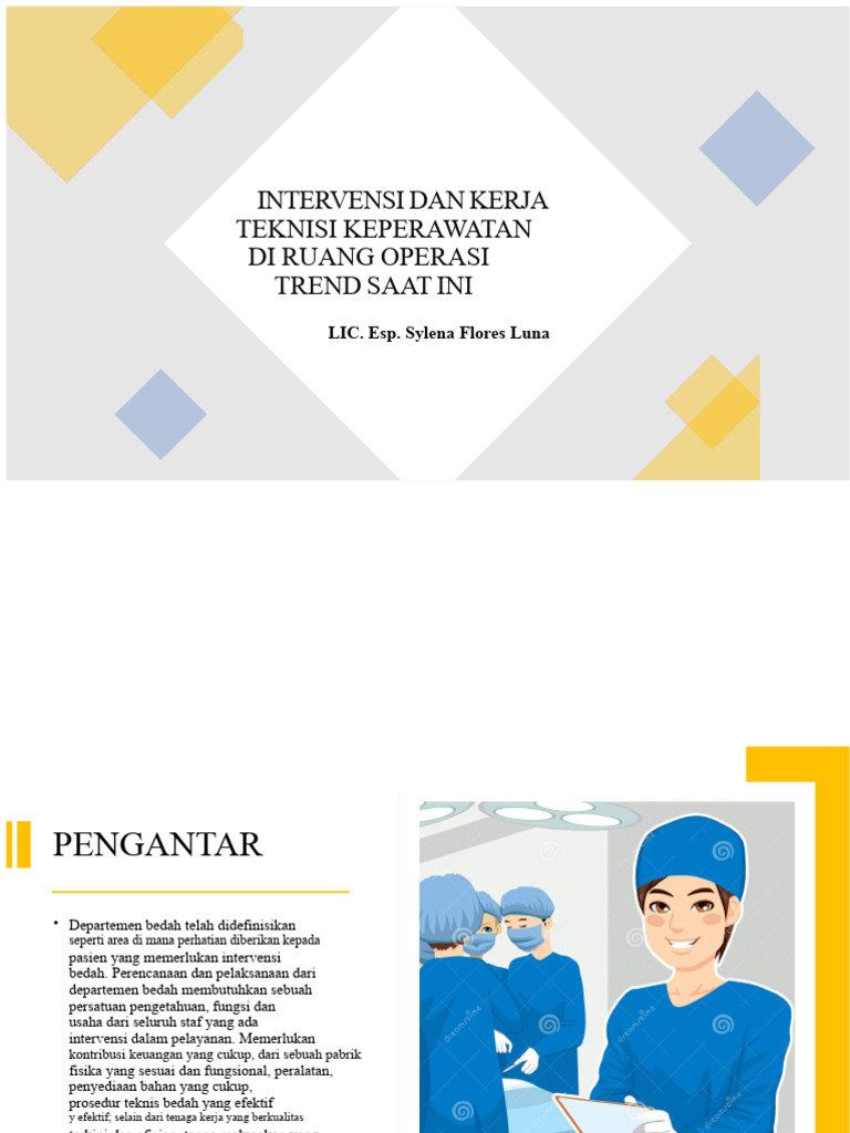 Peran Teknisi Keperawatan di Ruang Operasi | PDF