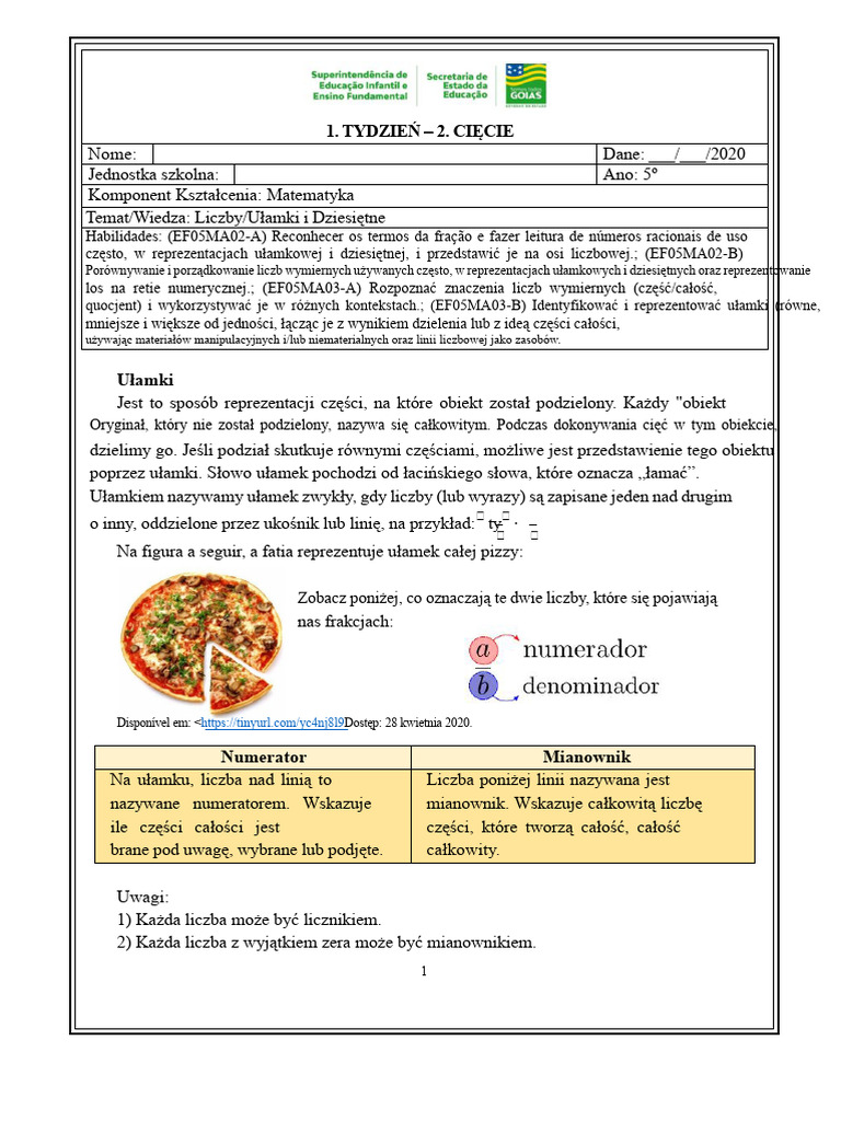 5 Klasa Lekcja 1 Matematyka 2 Kwartal PDF | PDF