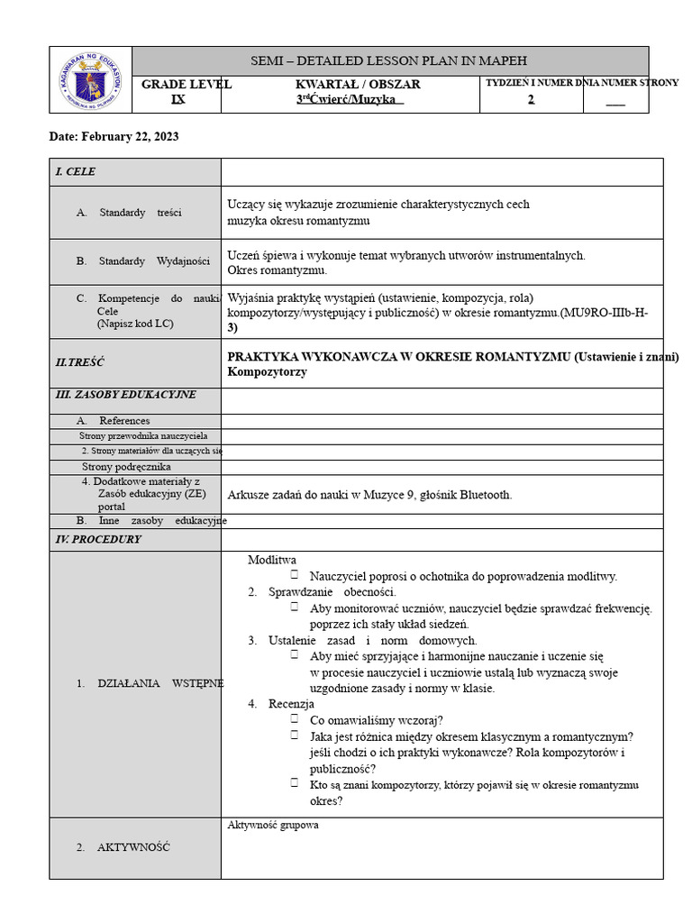 LP 2 Muzyka Q3 | PDF