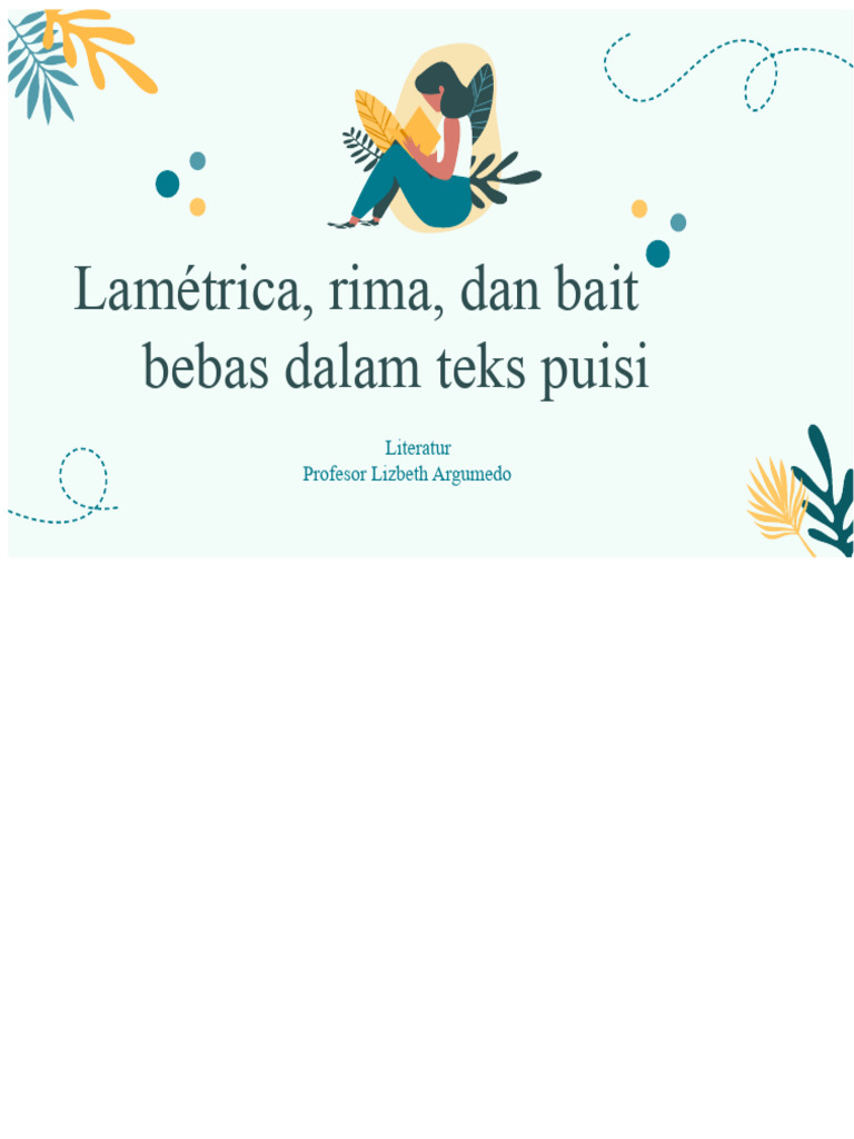 Metrik dan Rima dalam Puisi | PDF
