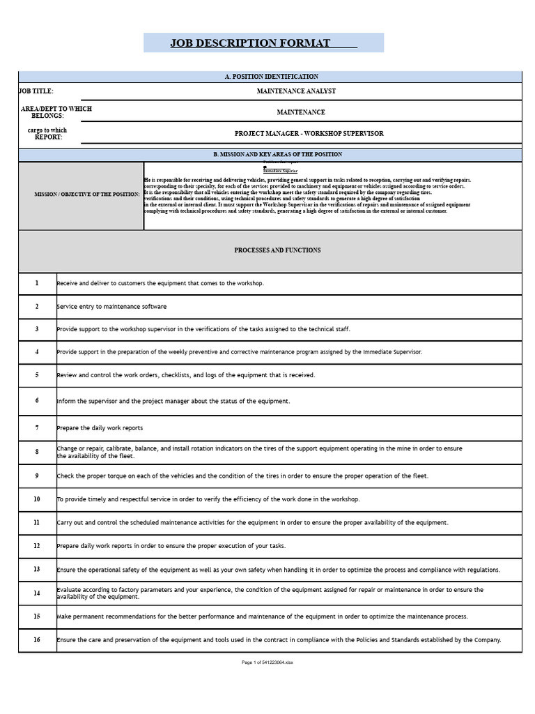 Maintenance Analyst | PDF | Tire