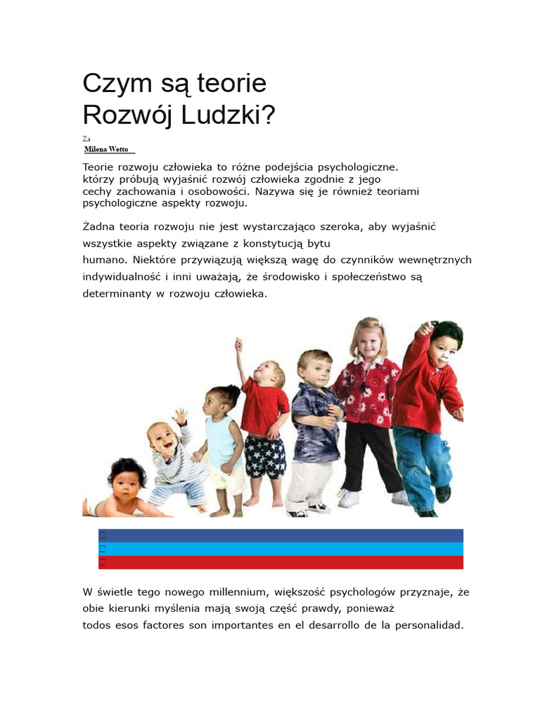 Czym Są Teorie Rozwoju Człowieka | PDF