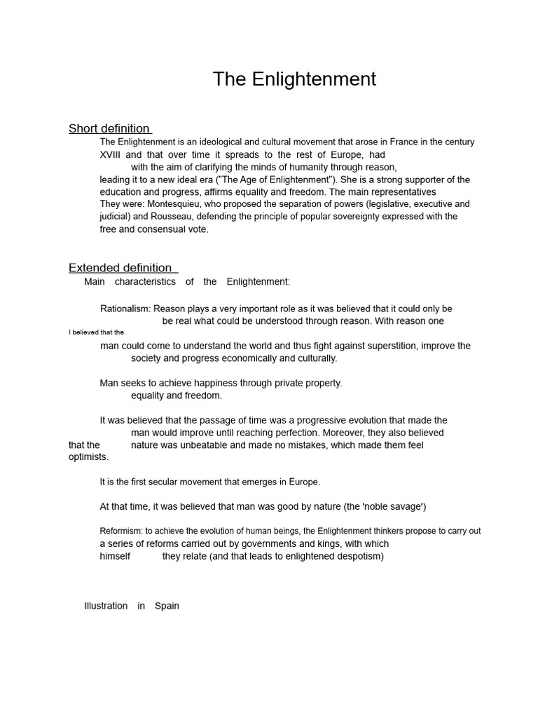 The Enlightenment | PDF | Age Of Enlightenment