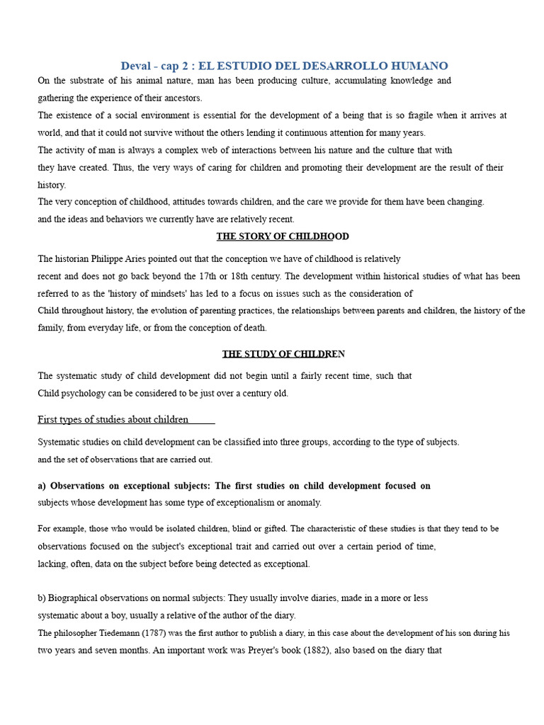 History of Child Development Studies | PDF | Psychology | Child Development